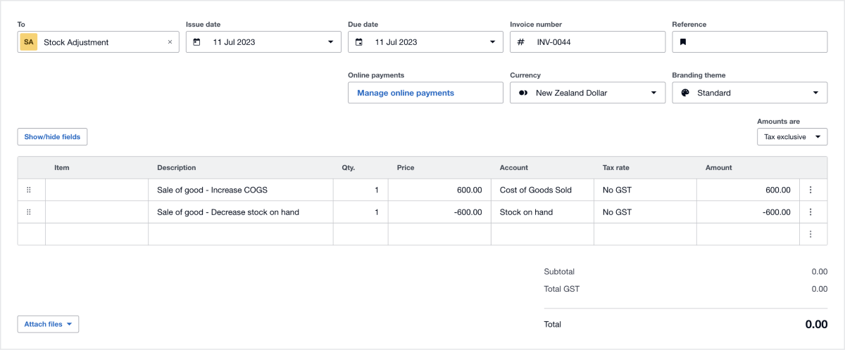 Integrate an inventory system — Xero Developer