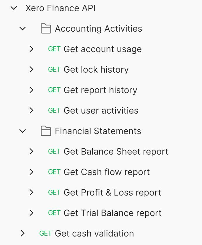 Finance API Finance API how to guide — Xero Developer