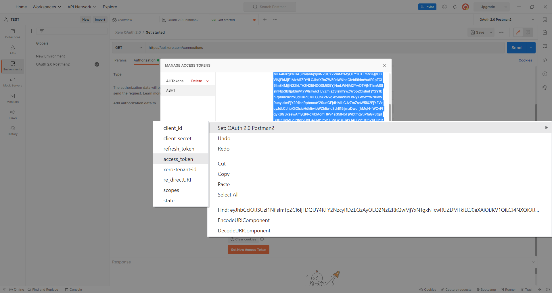 Postman – OAuth 2.0 — Xero Developer