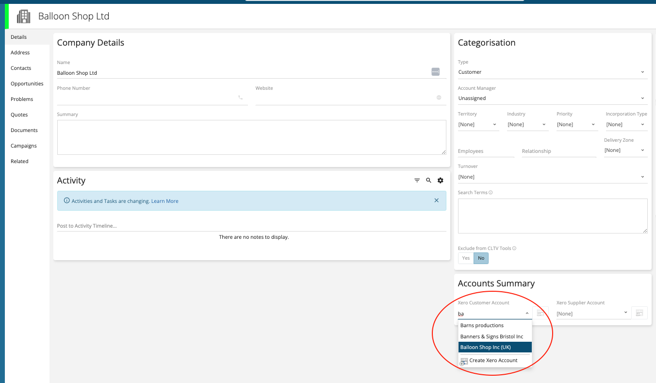 Contact mapping — Xero Developer