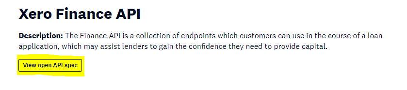 Finance API Finance API how to guide — Xero Developer